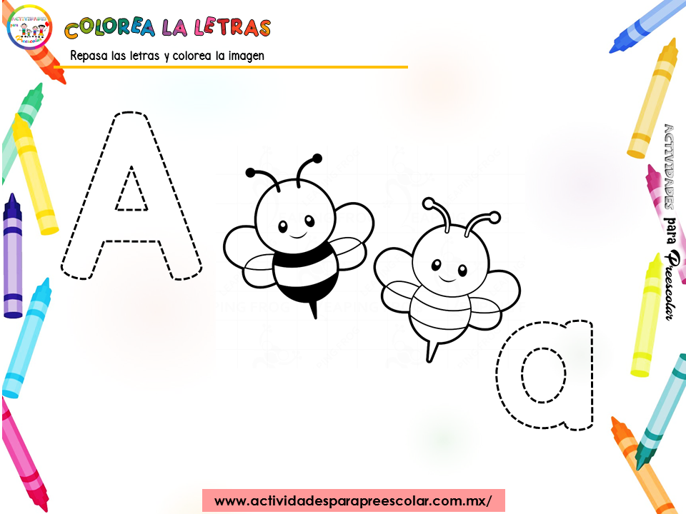 Colorea el abecedario