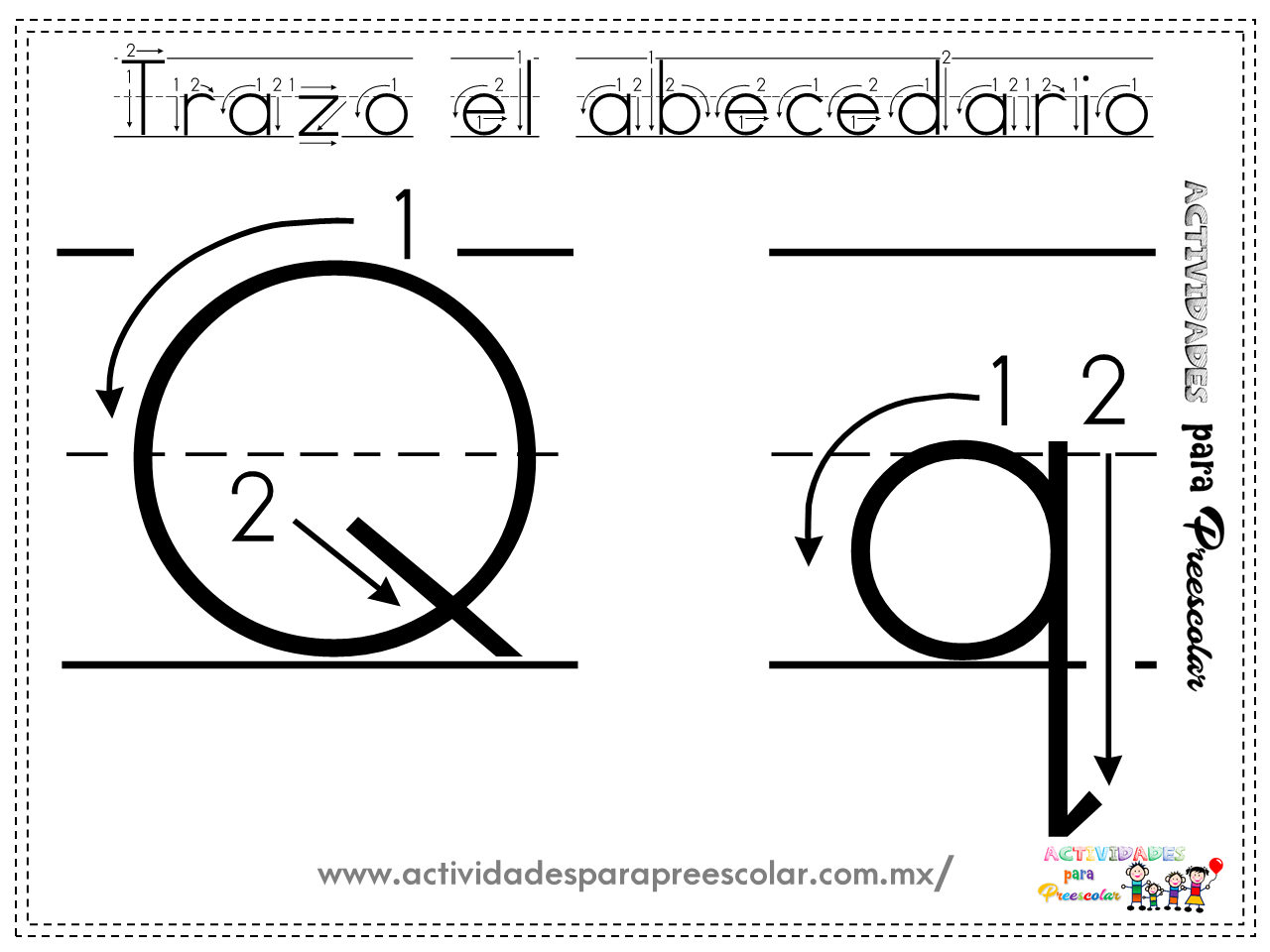 Trazo del abecedario