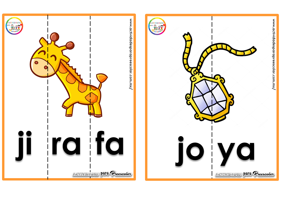 Tarjetas de Sílabas