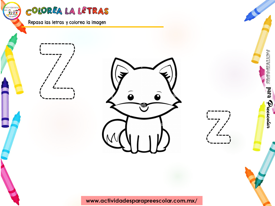 Colorea el abecedario